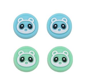 animal crossing silicone analog thumb grip joystick covers caps game thumbstick replacement for nintend switch lite/ns joy-con controller (4)