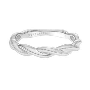 Simple Twist Stackable Ring Band in 925 Sterling Silver, size 8, by Keepsake