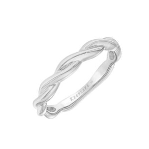 simple twist stackable ring band in 925 sterling silver, size 8, by keepsake