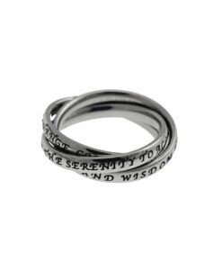 stainless steel triple band "serenity prayer" ring (7)