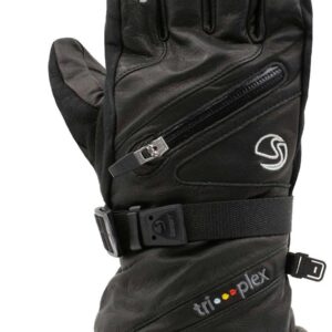 Swany Women's X-Cell 2.1 Sports Moisture-Wicking Warm Flexible Leather Winter Gloves, Black, Medium