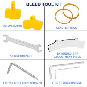 COOLWHEEL Bicycle Brake Bleed Kit - Mountain Bike Hydraulic Disc Brake DOT and Mineral Oil Bleeder MTB Bikes Repair Tool Set for AVID Formula Hanyes Echo Shimano Tekro HS33 Magura Nutt