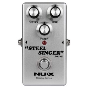 nux steel singer drive pedal overdrive effect pedal with the tonal character of the boutique amp from california