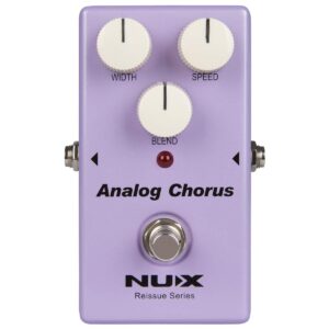 nux analog chorus guitar effect pedal the legendary chorus sound from the 80's, authentic chorus effect from warm subtle shimmer to near-vibrato wobbles