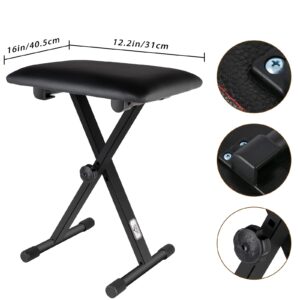 EASTROCK Adjustable Piano Keyboard Bench, X-Style Stool Chair Seat for Electronic Keyboards & Digital Pianos (Original Version)