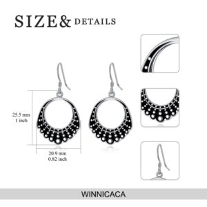 WINNICACA Dissent Collar Earrings Sterling Silver RBG Gifts Dangle Drop Earrings Jewelry Gifts for Mothers Fans of Ruth Bader Ginsburg