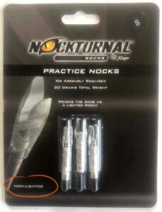 nocturnal non lighted practice nocks size s fits inside diameter of .244 (3 nocks in pack)