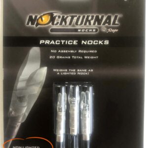 Nocturnal Non Lighted Practice Nocks Size S Fits Inside Diameter of .244 (3 Nocks in Pack)