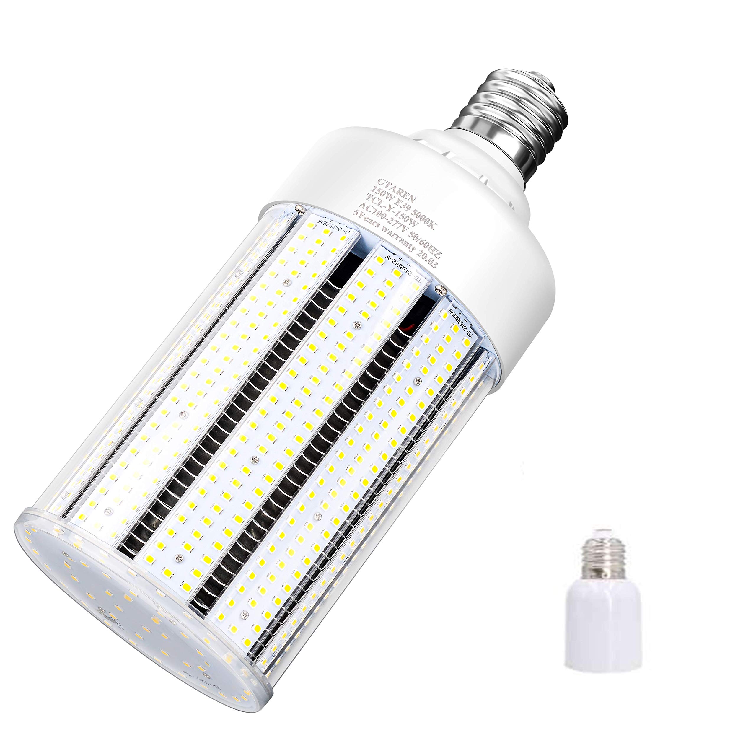 100W LED Corn Cob Light Bulb,Replace for 400 Watt Metal Halide HPS CFL HID lamp,5000K E39 Mogul Base,for Commercial and Industrial Lighting Bay Light Fixture Warehouse Workshop Gyms