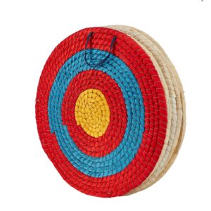 Archery Target 5 Layers 20 inch Traditional Solid Straw Archery Target 4 inch Thickness Hand-Made Arrows Target for Outdoor Shooting Practice (20inch / 5 layers)