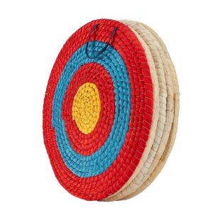 archery target 5 layers 20 inch traditional solid straw archery target 4 inch thickness hand-made arrows target for outdoor shooting practice (20inch / 5 layers)