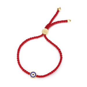 obidos evil eye bracelet red string kabbalah protection handmade adjustable bracelet for women men (red)