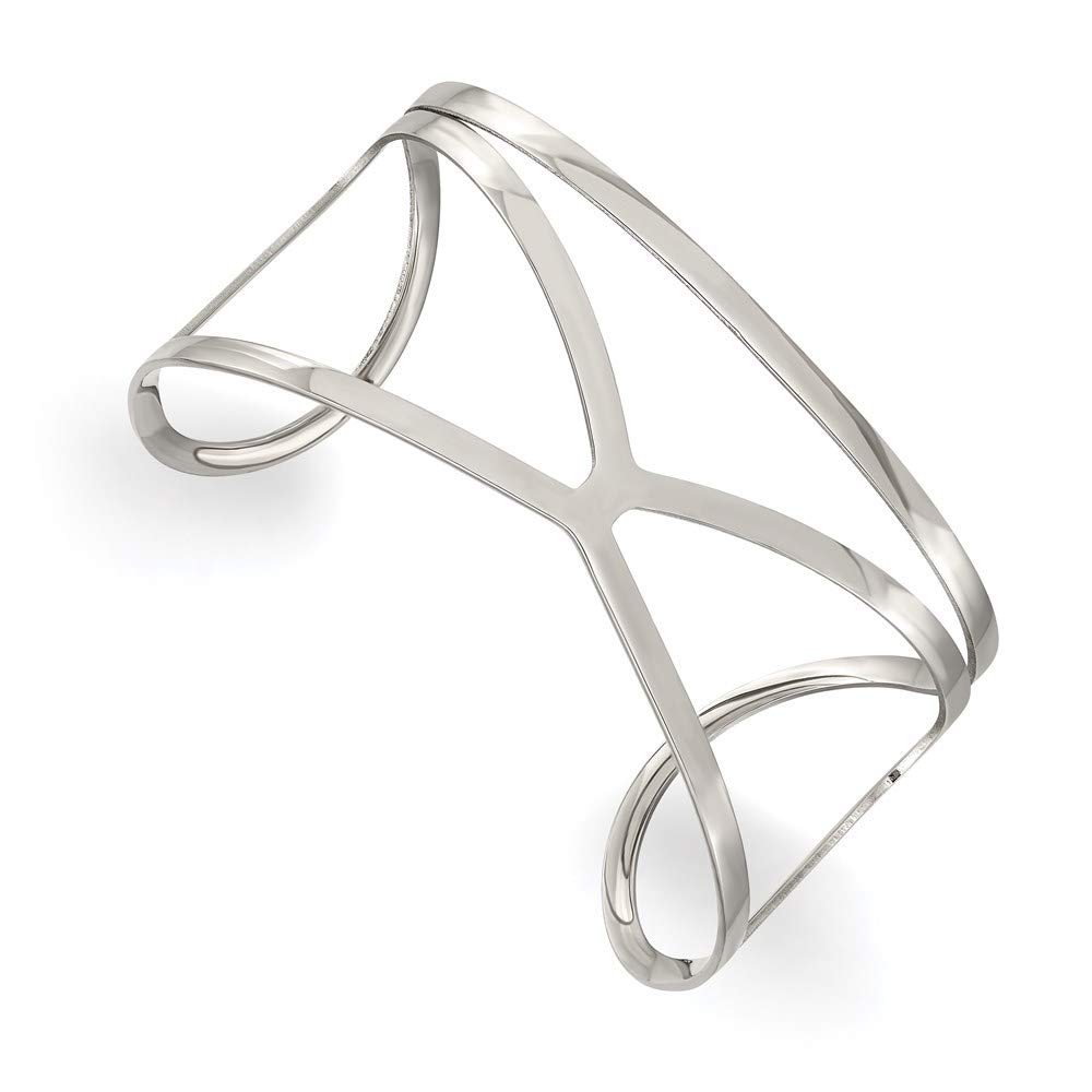 Stainless Steel Polished Cuff Bangle