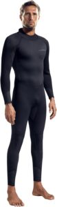 dark lightning full body wetsuits for men,wet suit for men cold water swimming, diving surfing snorkeling kayaking triathlon wetsuit men, black,3/2mm, large