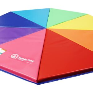 Tumbl Trak Gymnastics 5' Rainbow Pizza Folding Panel Mat