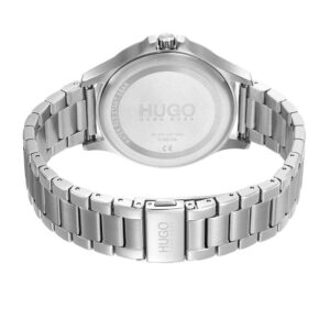 HUGO #LEAP Men's Multifunction Stainless Steel and Link Bracelet Casual Watch, Color: Silver (Model: 1530174)