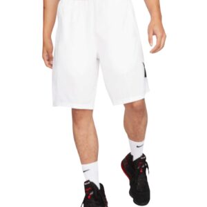 Nike HBR Men's Basketball Shorts (Medium, White/Black)