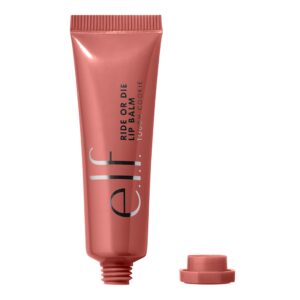 e.l.f. Ride Or Die Lip Balm, Ultra-Hydrating Tinted Lip Balm, Infused with Jojoba Oil, Sheer Finish, Tough Cookie, 0.42 Oz (12g)