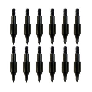 100 grain archery field points practice field tips, archery target practice hunting arrow tip for recurve, compound bow crossbow, screw-in 100 grain (12pcs)