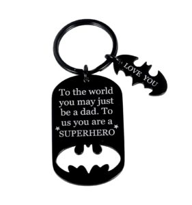 fathers gifts dad birthday keychain for daddy step dad to be husband from daughter son wife kids i love you key ring father of the bride step father figure wedding anniversary men him black