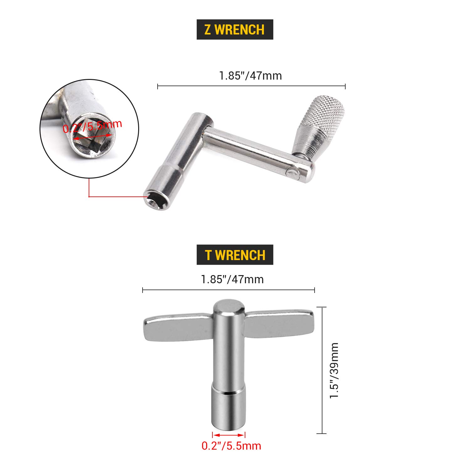 Facmogu 23PCS Cymbal Replacement Accessories, Cymbal Stand Felts, Drum Cymbal Felt Pads Include Wing Nuts, Washers, Cymbal Sleeves & Drum Key - Gray