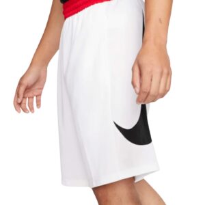 Nike HBR Men's Basketball Shorts (Medium, White/Black)