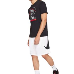 Nike HBR Men's Basketball Shorts (Medium, White/Black)