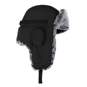 Connectyle Outdoor Trooper Trapper Hat Warm Winter Hunting Hats with Ear Flaps Ushanka Hat Black