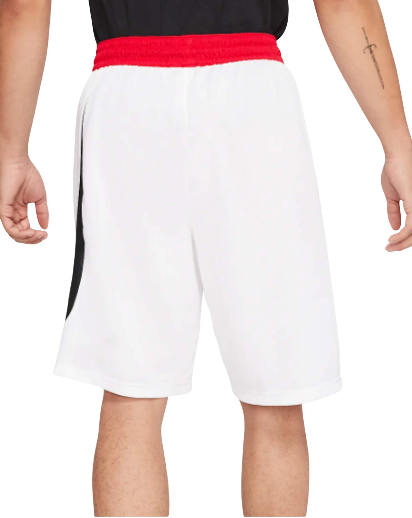 Nike HBR Men's Basketball Shorts (Medium, White/Black)