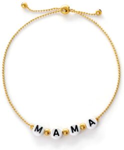 benevolence la mama bracelet, mom jewelry, mama bracelets for women, gifts for mom from daughter, 14k gold bracelets, gifts for new mom, unique birthday gifts for mom