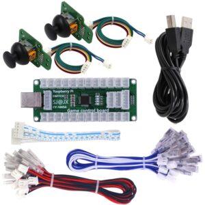 sj@jx arcade game controller usb encoder board gamepad led microswitch button analog joystick flying stick for nintendo switch pc ps3 retropie raspberry pi