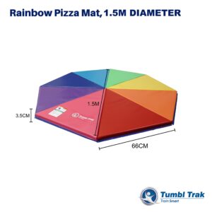 Tumbl Trak Gymnastics 5' Rainbow Pizza Folding Panel Mat