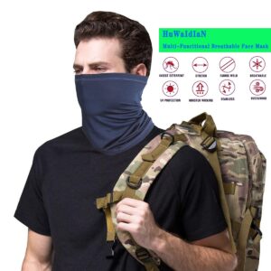 Neck Gaiter Balaclava Bandana Headwear, 2020 Latest Camouflage Summer Cooling Face Cover, Scarf Mask-Dust Sun Protection (Navy)