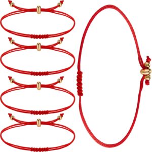 hicarer red rope bracelet 7 knots kabbalah protection red cord bracelet for women men protection and good luck favors (12)