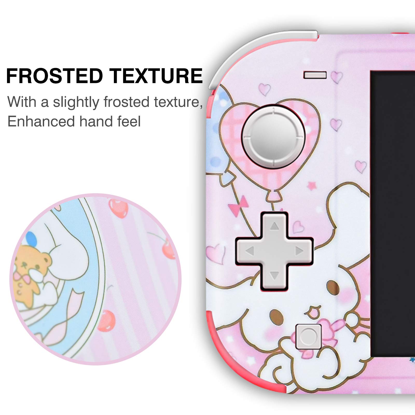 DLseego Switch Lite Skin Sticker Pretty Cute Pattern Full Wrap Skin Protective Film Sticker Design for Nintendo Switch Lite-Pink