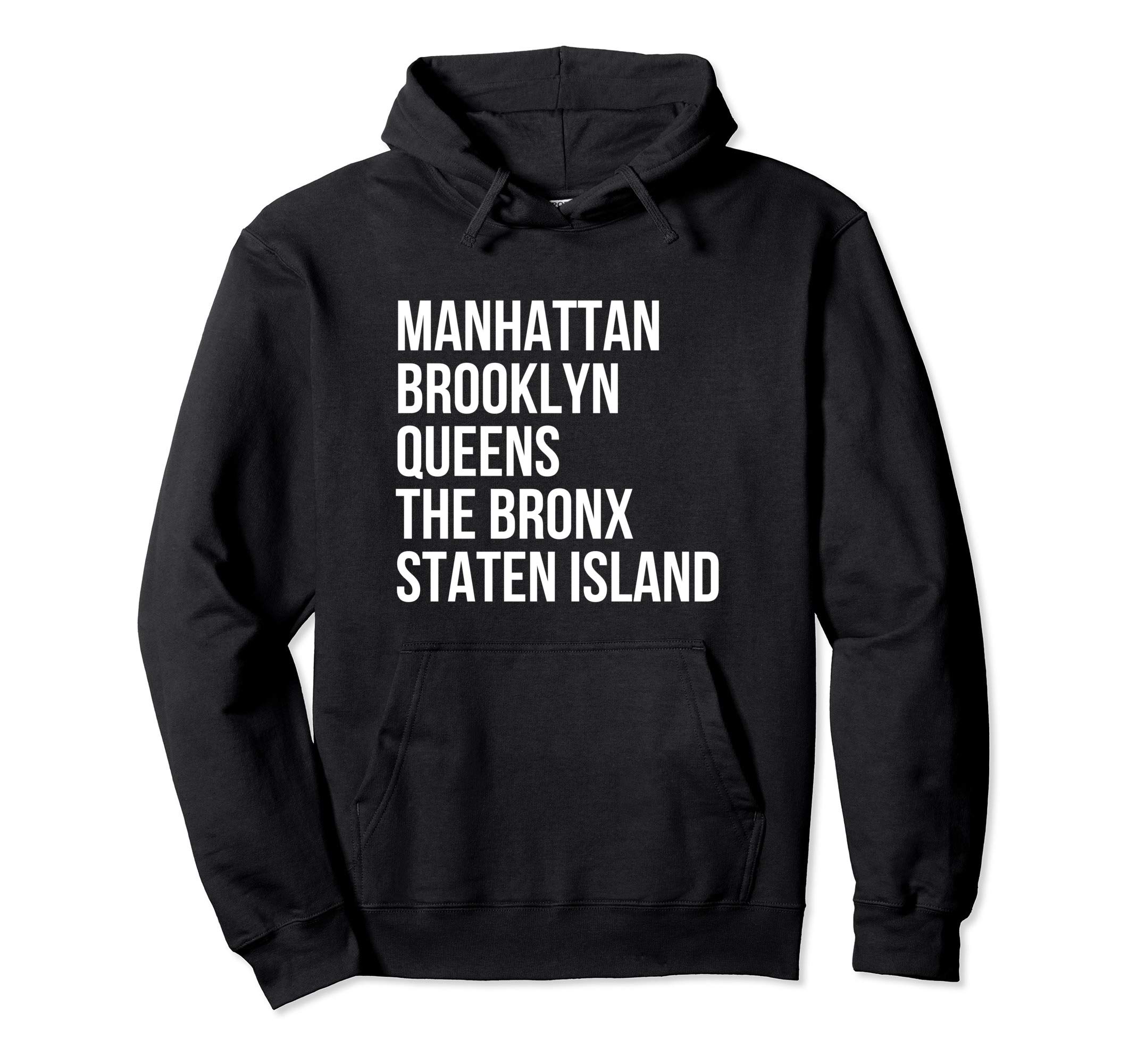 Manhattan, Brooklyn, New York City Five Boroughs NYC Pullover Hoodie