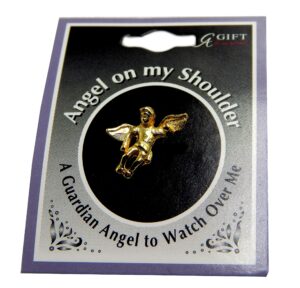 bulk set of twelve guardian angel pins on my shoulder - angel lapel pins - inspirational 0.5" tac pins