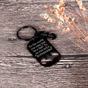 Fathers Gifts Dad Birthday Keychain for Daddy Step Dad to Be Husband from Daughter Son Wife Kids I Love You Key Ring Father of The Bride Step Father Figure Wedding Anniversary Men Him Black