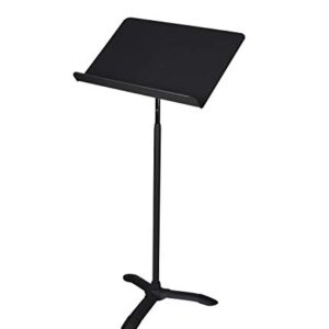 OEF Furnishings Portable, Height Adjustable Metal Music Sheet Stand, Black