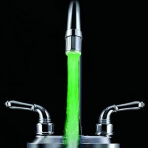 SNOMYRS 7-Color Change Automatically LED Water Faucet Light Water Stream Color Changing Faucet Tap Sink Faucet for Kitchen and Bathroom（7 Color-1PC）