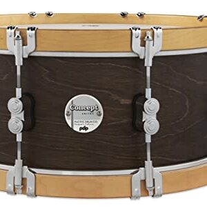 Pacific Drums & Percussion Add-Ons PDP Concept Classic, 6.5x14, Walnut/Natural Hoops Snare Drum (PDCC6514SSWN)