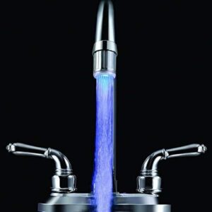 SNOMYRS 7-Color Change Automatically LED Water Faucet Light Water Stream Color Changing Faucet Tap Sink Faucet for Kitchen and Bathroom（7 Color-1PC）