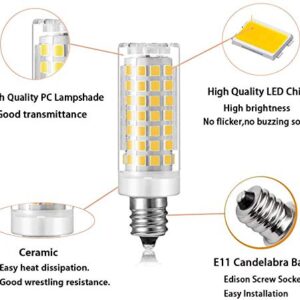 e11 led Bulb, 75W or 100W Equivalent Halogen Replacement Lights,650 Lumens, Daylight White 6000K, Replaces T4 /T3 JD e11 Light Bulb. … (Daylight White 6000k)