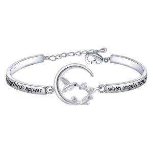 seiraa hummingbird gifts hummingbird memorial gift hummingbirds appear when angels are near bracelet loss of love one gift (hummingbird bracelet)