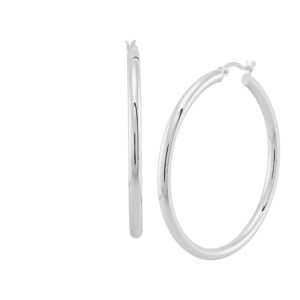 silpada 'smooth falling' hoop earrings in sterling silver