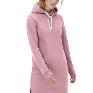 Ellos Women's Plus Size Hooded Sweatshirt Tunic - 22/24, Dusty Pink