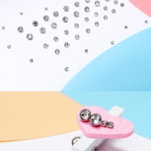 Gadeaila 14G Dermal Piercing Jewelry, 48Pcs Titanium Anchor Tops with 2/3/4MM White CZ Diamonds, for Women & Men