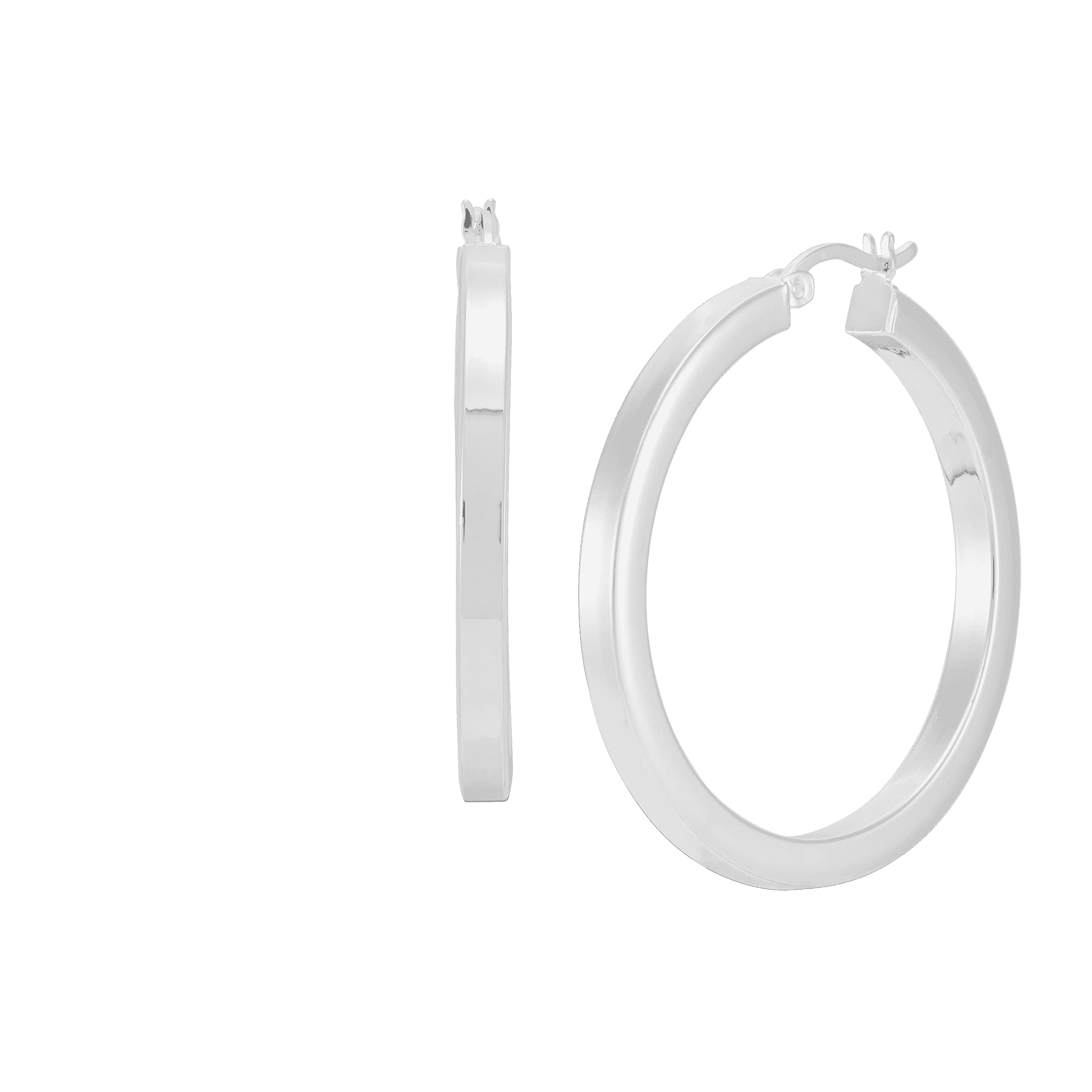 Silpada 'Rise and Shine' Tube Hoop Earrings in Sterling Silver