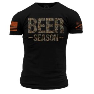 grunt style realtree edge® beer season men's t-shirt (black, medium)