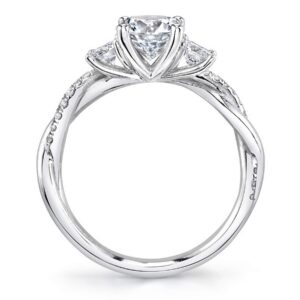 Molioaki 1.48 Carat (ctw) moissanite engagement rings for women Platinum Plated Silver ring moissanite rings-11